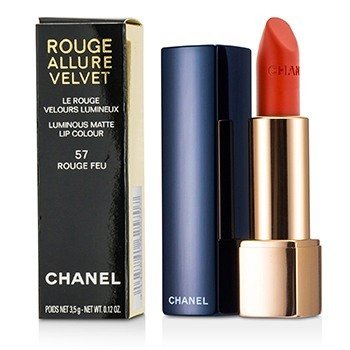 CHANEL ROUGE ALLURE VELVET - # 57 ROUGE FEU 3.5G/0.12OZ MAKEUP Malaysia
