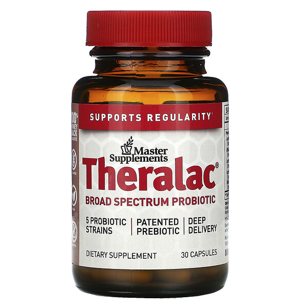 Master Supplements, Theralac, Broad Spectrum Probiotic, 30 ...