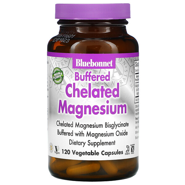 Bluebonnet Nutrition, Buffered Chelated Magnesium, 120 Vegetable ...