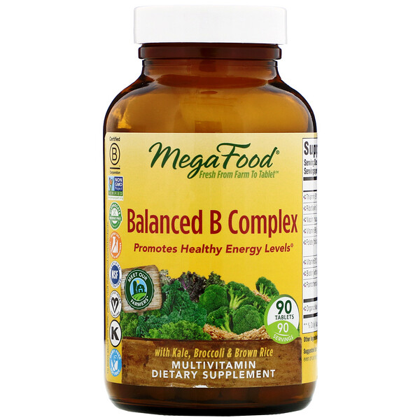 MegaFood, Balanced B Complex, 90 TabletsSingapore