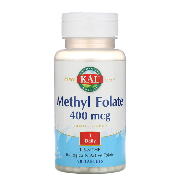 KAL, Methyl Folate, 400 mcg, 90 TabletsSingapore