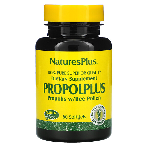 NaturesPlus, Propolplus, Propolis w/Bee Pollen, 60 SoftgelsSingapore