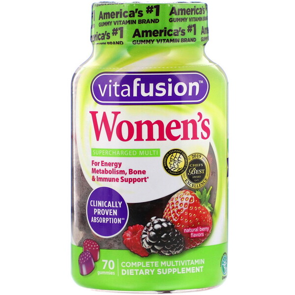 VitaFusion, Women's Complete Multivitamin, Natural Berry Flavors, 70 ...