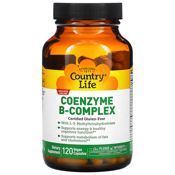 Country Life, Coenzyme B-Complex, 120 Vegan CapsulesSingapore