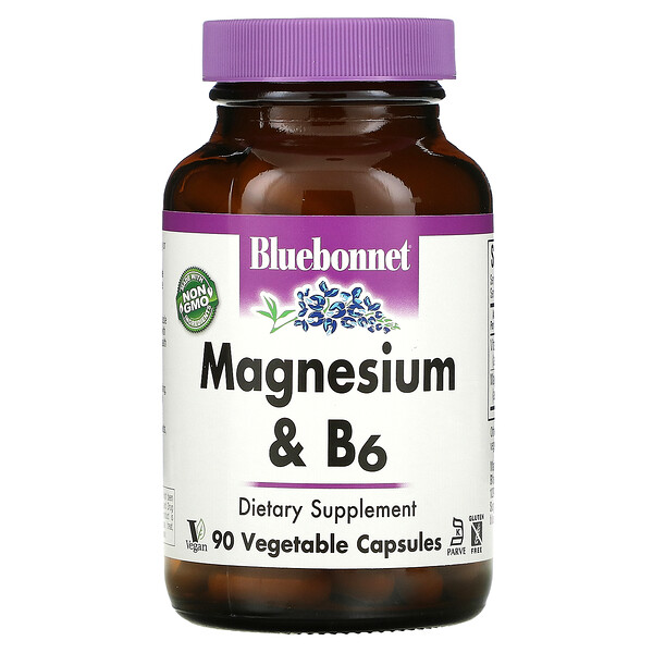Bluebonnet Nutrition, Magnesium & B6, 90 Vegetable CapsulesSingapore