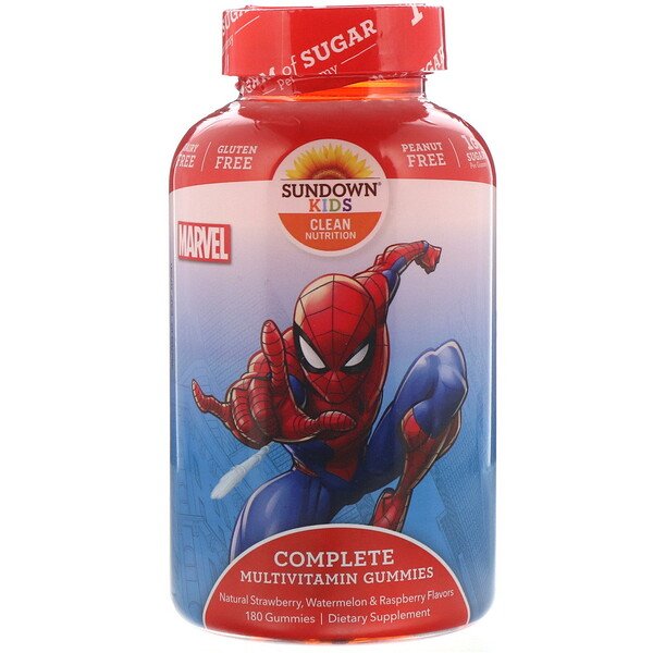 Sundown Naturals Kids, Complete Multivitamin Gummies, Marvel Spiderman ...
