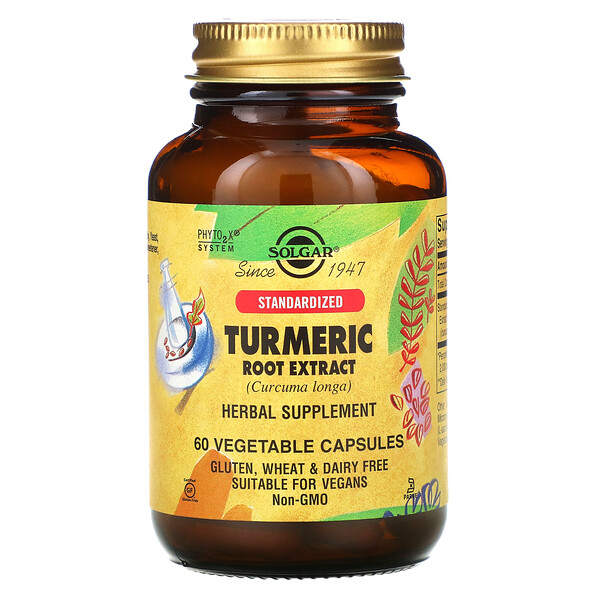 Solgar, Turmeric Root Extract, 60 Vegetable CapsulesSingapore