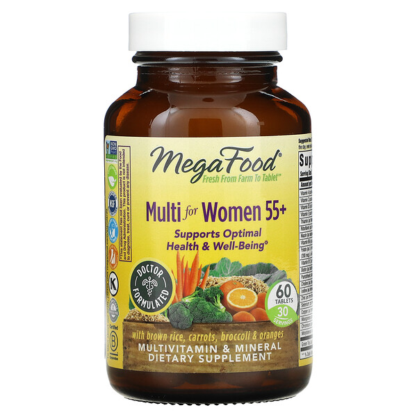 MegaFood, Multi for Women 55+, 60 TabletsSingapore