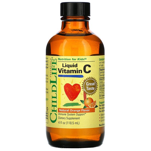 ChildLife, Essentials, Liquid Vitamin C, Natural Orange, 4 fl oz (118.5 ...