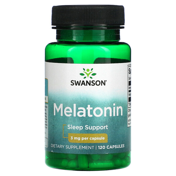 Swanson, Melatonin, 3 mg, 120 CapsulesSingapore