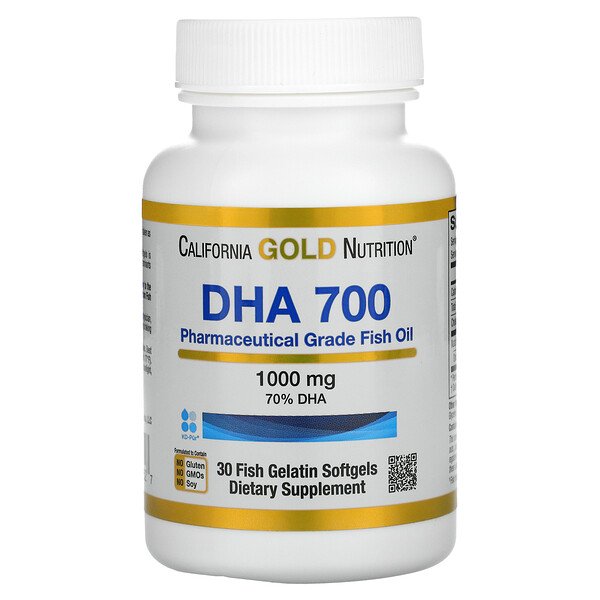 California Gold Nutrition, DHA 700 Fish Oil, Pharmaceutical Grade ...