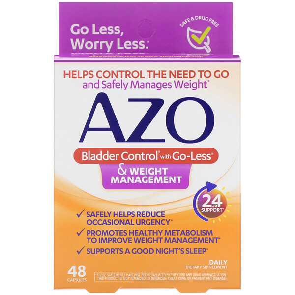 Azo, Bladder Control with Go-Less & Weight Management, 48 CapsulesSingapore