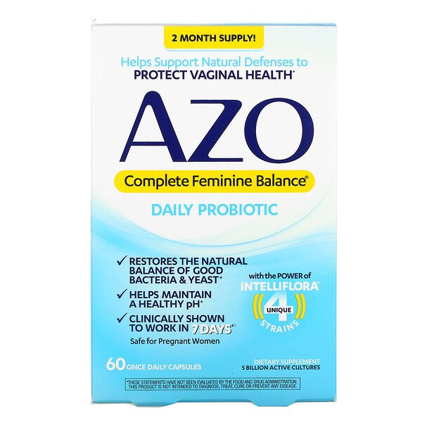 Azo, Complete Feminine Balance, Daily Probiotic, 5 Billion Active ...
