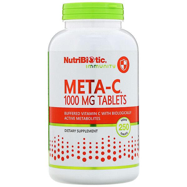 NutriBiotic, Immunity, Meta-C, 1,000 mg, 250 Vegan Tablets - Perfume ...
