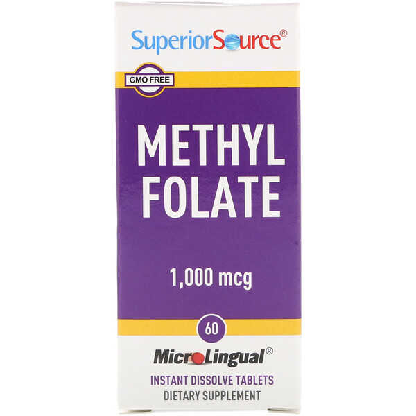 Superior Source, Methyl Folate, 1,000 mcg, 60 TabletsSingapore
