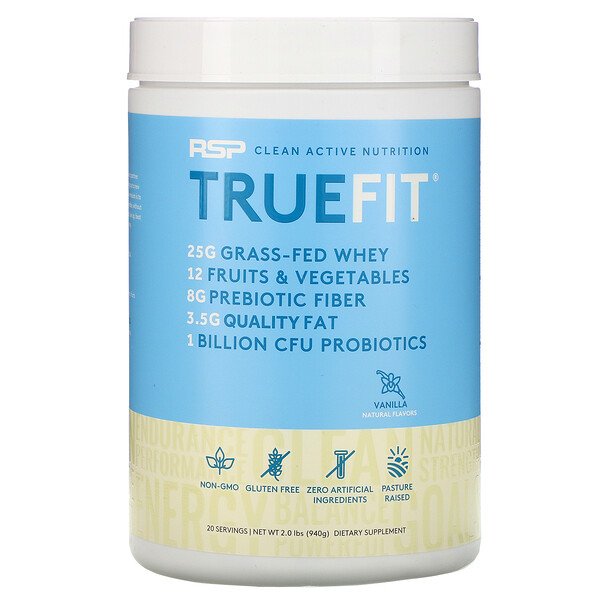 RSP Nutrition, TrueFit, Grass-Fed Whey Protein Shake with Fruits ...