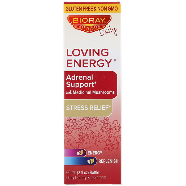 Bioray, Loving Energy, Adrenal Support with Medical Mushrooms, Alcohol ...