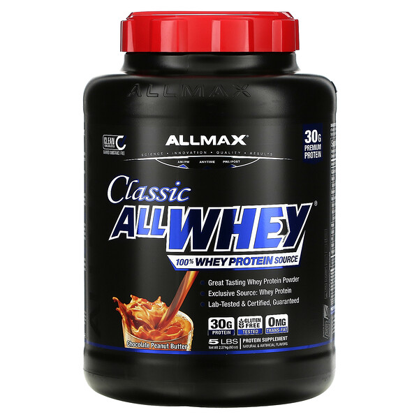 ALLMAX Nutrition, Classic AllWhey, 100% Whey Protein, Chocolate Peanut ...