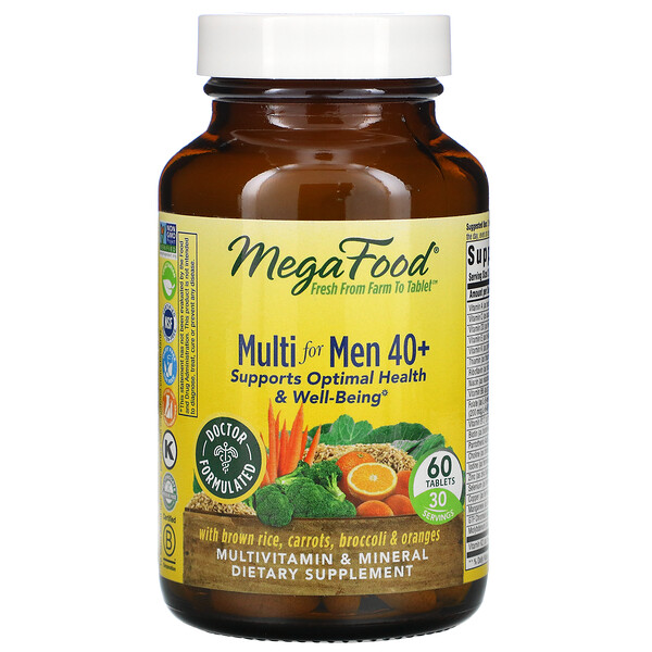 MegaFood, Multi for Men 40+, 60 TabletsSingapore