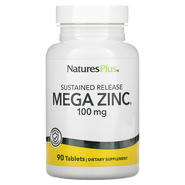 NaturesPlus, Sustained Release Mega Zinc, 100 mg, 90 TabletsSingapore