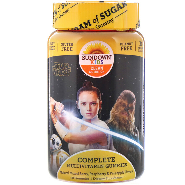 Sundown Naturals Kids, Complete Multivitamin Gummies, Disney Star Wars ...