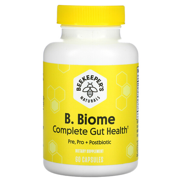 Beekeeper's Naturals, B. Biome, Complete Gut Health, 60 CapsulesSingapore