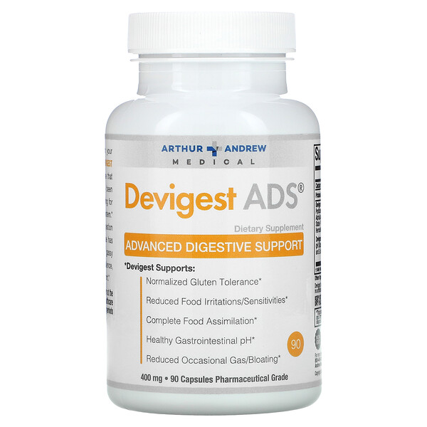 Arthur Andrew Medical, Devigest ADS, Advanced Digestive Support, 400 mg ...