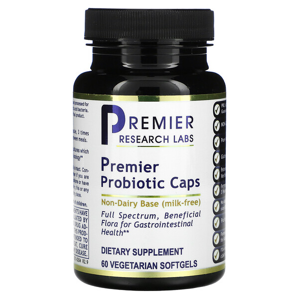 Premier Research Labs, Premier Probiotic Caps, 60 Vegetarian ...