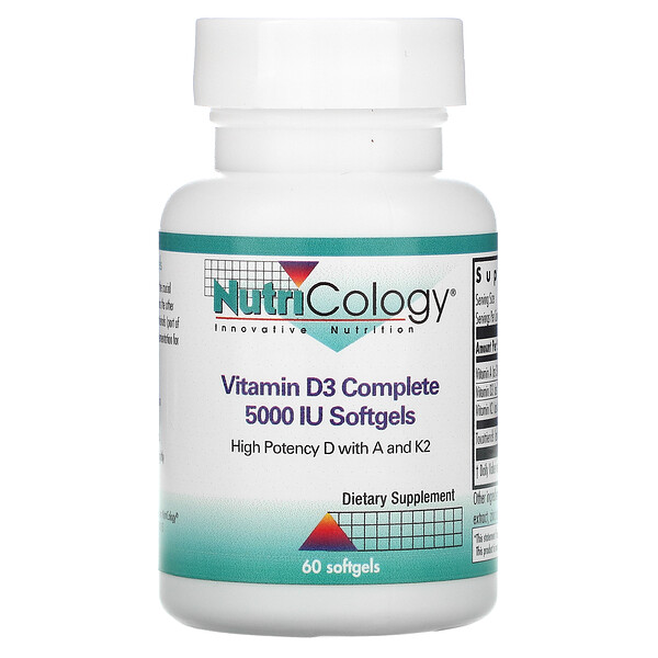 Nutricology, Vitamin D3 Complete , 5,000 IU, 60 SoftgelsSingapore