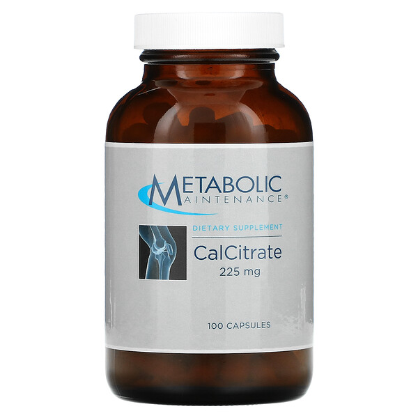 Metabolic Maintenance, CalCitrate, 225 mg, 100 CapsulesSingapore